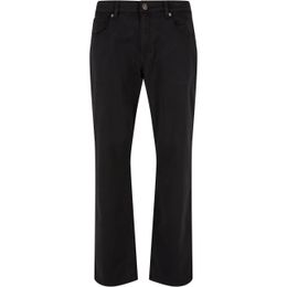 Urban Classics Herren Stoffhose "Urban Classics Herren Stretch Twill 5 Pocket Pants"schwarz, Gr. 38, unifarben, 98% Baumwolle, 2% Elasthan, Hosen