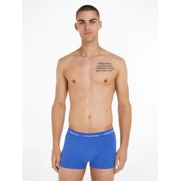 Herren Trunk "CK Low Rise Trunk 3 PACK", Calvin Klein Underwear, Gr. XL, blau, Jersey, Obermaterial: 95% Baumwolle, 5% Elasthan, unifarben,
