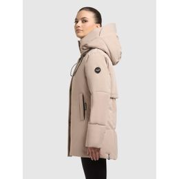 Khujo Damen Kurzmantel "Allap"beige, Basic, Gr. XL, Obermaterial: 55% Baumwolle, 45% Polyester. Innenfutter: 100% Nylon. Wattierung: 100% Polyester,