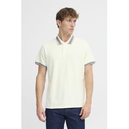 Blend Herren Poloshirt "BHELMO", wei&szlig;, Basic, Gr. XXL, gestreift, Feinstrick, 100% Baumwolle, Shirts, Klassisches Poloshirt mit Stickerei