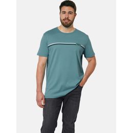 CHARLES COLBY Herren Rundhalsshirt "T-Shirt EARL HARRIPON", blau, Gr. L, Obermaterial: 100% Baumwolle CO., Shirts