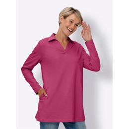 Classic Basics Damen Langarmshirt "Longshirt", lila, Gr. 42, unifarben, 100% Baumwolle, Shirts