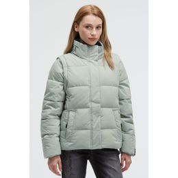 Winterjacke SOCCX, Damen, Gr. L, frosted lake, blau navy, Steppware, Material: 100% Polyester, Futter: 100% Polyester, F&uuml;llung: 100% Polyester, unifarben, regular fit normal, eingesetzt elastischer Bund, Jacken Winterjacke, mit abnehmbaren &Auml;rmeln