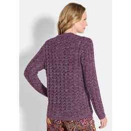GOLDNER Damen Strickjacke "Edler verschlussloser Cardigan, Glanz", pink, Gr. 46, Obermaterial: 92% Polyacryl PAN. 8% metallisierte Fasern MTF.,