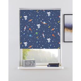 Rollo OTTO HOME, B:85cm H:150cm, blau, Polyester, Kinderzimmer, Rollos, "ASTRONAUT", Fixma&szlig;, Klemmfix, Astronaut, Kinderrollo -NEUHEIT