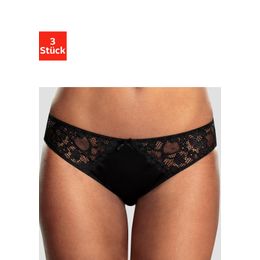 Damen Slip, PETITE FLEUR BY LASCANA, Gr. 48, wei&szlig;, Microtouch, Obermaterial: 86% Polyester, 14% Elasthan, Unterhosen, mit leicht transparenter