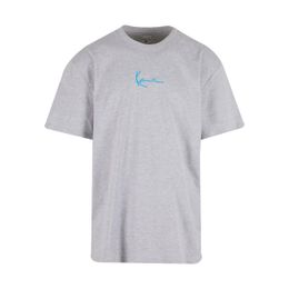 T-Shirt Karl Kani "Karl Kani Small Signature Blue Logo Tee", Damen, Gr. M, grau, 100% Baumwolle, bedruckt, normal, Rundhals, Shirts T-Shirt