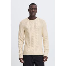 Blend Herren Strickpullover "BHBASIM", grau, Basic, Gr. L, Strukturmuster, Grobstrick, 50% Baumwolle, 47% Polyacryl, 3% Nylon, Pullover, Klassischer