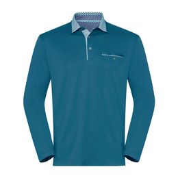 Hajo Herren Langarmshirt "Langarm-Shirt", blau, Gr. 44, unifarben, 62% Baumwolle, 38% Polyester, Shirts