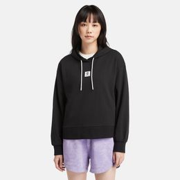 Timberland Damen Kapuzensweatshirt "STACK LOGO Loop Back Hoodie", schwarz, Gr. L, Obermaterial: 80% Baumwolle, 20% Polyester. Futter: 100% Baumwolle,