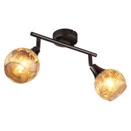 Globo Frosta Deckenleuchte Chrom, Schwarz, 2-flammig