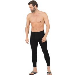 TRIGEMA Herren Lange Unterhose "TRIGEMA Lange Unterhose im Doppelpack", Gr. 7, schwarz, 100% Baumwolle (Bio-Baumwolle kbA), Unterhosen
