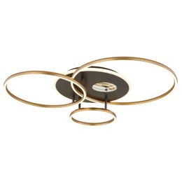 Globo Invertina Deckenleuchte LED Anthrazit, Gold, 1-flammig, Fernbedienung