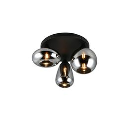 Trio Lumina Deckenleuchte Schwarz, 3-flammig