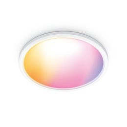 WiZ SuperSlim Deckenleuchte LED Wei&szlig;, 1-flammig, Farbwechsler