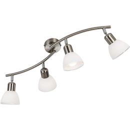 Globo Mattes Deckenleuchte Nickel-Matt, 4-flammig