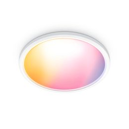 WiZ SuperSlim Deckenleuchte LED Wei&szlig;, 1-flammig, Farbwechsler
