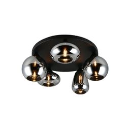 Trio Lumina Deckenleuchte Schwarz, 5-flammig