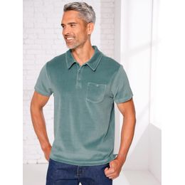 CLASSIC Herren Langarmshirt "Kurzarm-Poloshirt", gr&uuml;n, Gr. 48, unifarben, 80% Baumwolle, 20% Polyester, Shirts