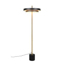 Trio KEATON Stehlampe LED Schwarz-Gold, 1-flammig