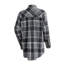 Maier Sports Damen Flanellbluse "Predeal 2.0 W"kieselgrau, Gr. 42, 57% Baumwolle, 43% Viskose, Blusen, warmes Damen Hemd im klassischen Karo-Look