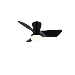 REALITY Randers Deckenventilator mit Beleuchtung LED Schwarz, 1-flammig, Fernbedienung