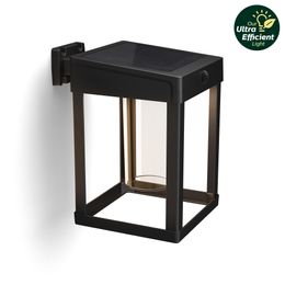 Philips Outdoor A-Label Solar Camill Wandleuchte LED Schwarz, 1-flammig, Bewegungsmelder