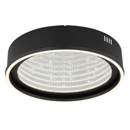 Globo Mirrora Deckenleuchte LED Schwarz, 1-flammig, Fernbedienung