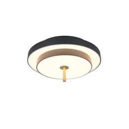 Trio KEATON Deckenleuchte LED Schwarz-Gold, 1-flammig