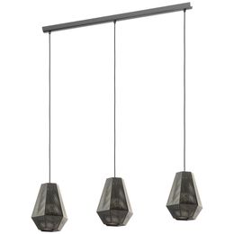 Eglo Leuchten EGLO CHIAVICA H&auml;ngeleuchte Nickel-Matt, Schwarz, 3-flammig