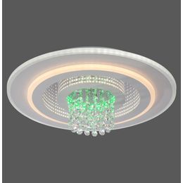 Leuchten Direkt JUST LIGHT TOLAGO Deckenleuchte LED Wei&szlig;, 2-flammig, Fernbedienung, Farbwechsler