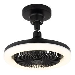 Globo Lidea Deckenventilator LED Schwarz, 1-flammig, Fernbedienung