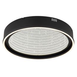 Globo Mirrora Deckenleuchte LED Schwarz, 1-flammig, Fernbedienung