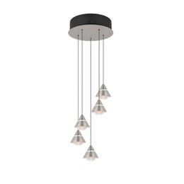 Trio Romeo Pendelleuchte LED Nickel-Matt, 5-flammig