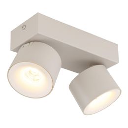 Globo Rae Deckenleuchte LED Sandfarben, 2-flammig