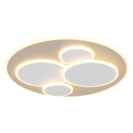 Globo Monty Deckenleuchte LED Sandfarben, Wei&szlig;, 1-flammig