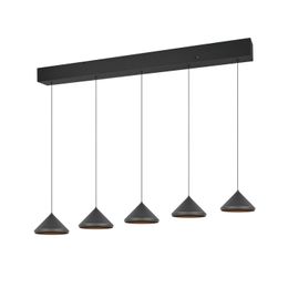 Trio Laguna Pendelleuchte LED Schwarz, 5-flammig