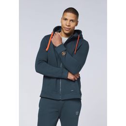 Chiemsee Herren Sweatjacke, blau, Gr. S, unifarben, 60% Baumwolle, 40% Polyester, Sweatjacken