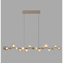Paul Neuhaus PURE E-Popup Pendelleuchte LED Bronze, 18-flammig, Fernbedienung