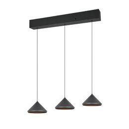 Trio Laguna Pendelleuchte LED Schwarz, 3-flammig