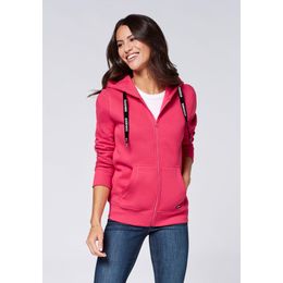 Chiemsee Damen Kapuzensweatjacke, lila, Gr. M, 60% Baumwolle, 40% Polyester, Sweatjacken