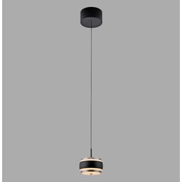 Paul Neuhaus PURE Falling Rings Pendelleuchte LED Schwarz, Transparent, Klar, 1-flammig, Fernbedienung