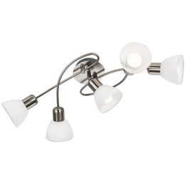Globo Mattes Deckenleuchte LED Nickel-Matt, 5-flammig