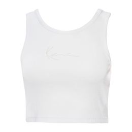 Karl Kani Damen Muskelshirt "Karl Kani Damen KW232-032-2 KK Small Signature Racer Rib Top"wei&szlig;, Gr. XL, bedruckt, 97% Baumwolle, 3% Elasthan, Shirts