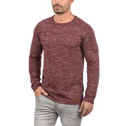 Blend Damen Strickpullover "BHDan", rot, Gr. L, meliert, Feinstrick, 50% Baumwolle, 50% Polyacryl, Pullover, Stilvoller Strickpullover mit