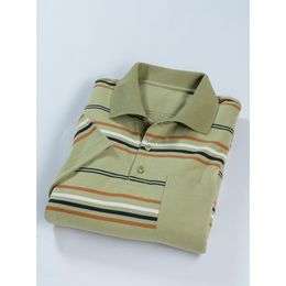 CLASSIC Herren Poloshirt "Poloshirt", gr&uuml;n, Gr. 56, gemustert, gestreift, mehrfarbig, 100% Baumwolle, Shirts