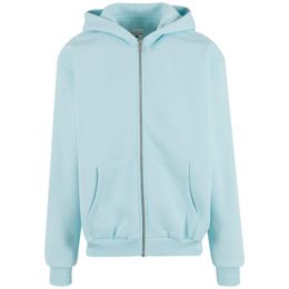 Sweatjacke Karl Kani "Karl Kani Karl Kani Small Signature Essential OS Zip Hoodie", Herren, Gr. S, light blau, 65% Baumwolle, 35% Polyester, Sweatjacken Sweatjacke