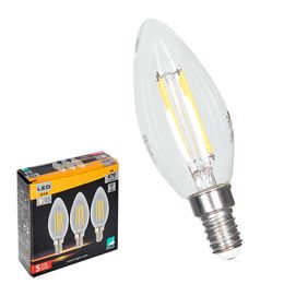 hofstein LED Leuchtmittel E14 2700K 4W 470lm Kerze 3-er