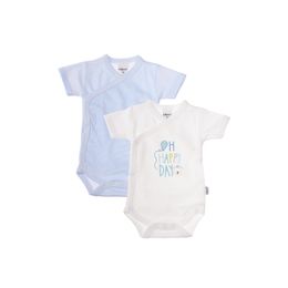 Liliput Jungen Body, Gr. 62, blau, 100% Baumwolle, bedruckt, Bodys, mit praktischer Druckknopfleiste