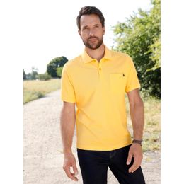 Herren Poloshirt "Kurzarm-Poloshirt", gelb, Gr. 44, unifarben, 60% Baumwolle, 40% Polyester, Shirts